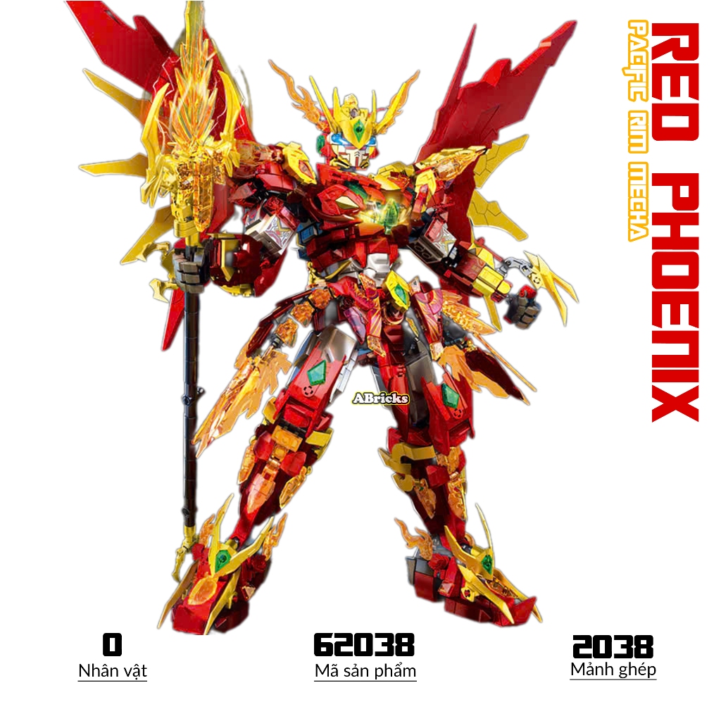 Zhang Fei Vermilion Mecha Model, LY62038 The red phoenix, Assembled ...