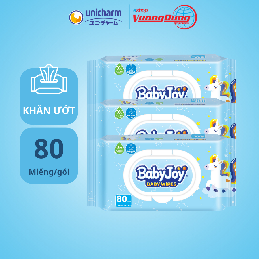 Baby Joy Wet Tissues with plastic lid, pack of 80 | Shopee Malaysia
