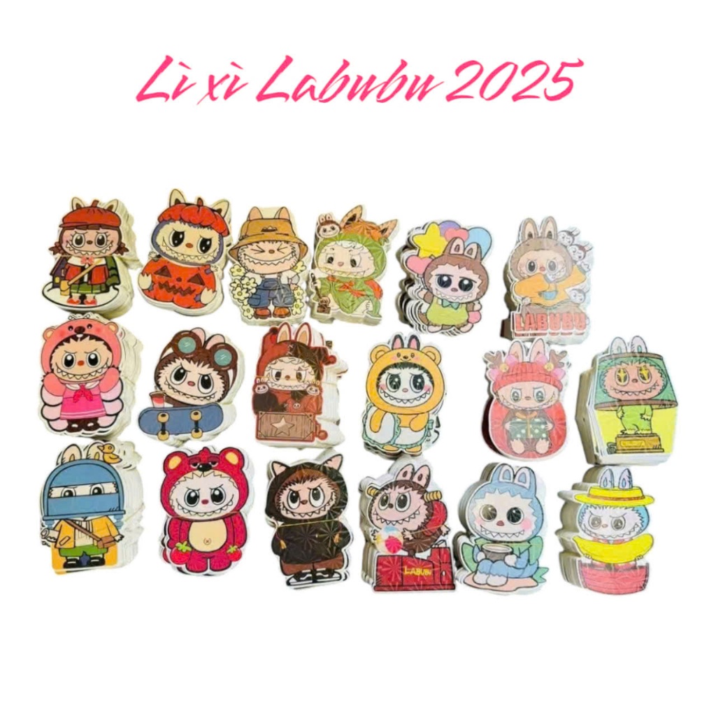 Labubu Chi bi lucky money new model 2025, chibi cartoon lucky money set ...
