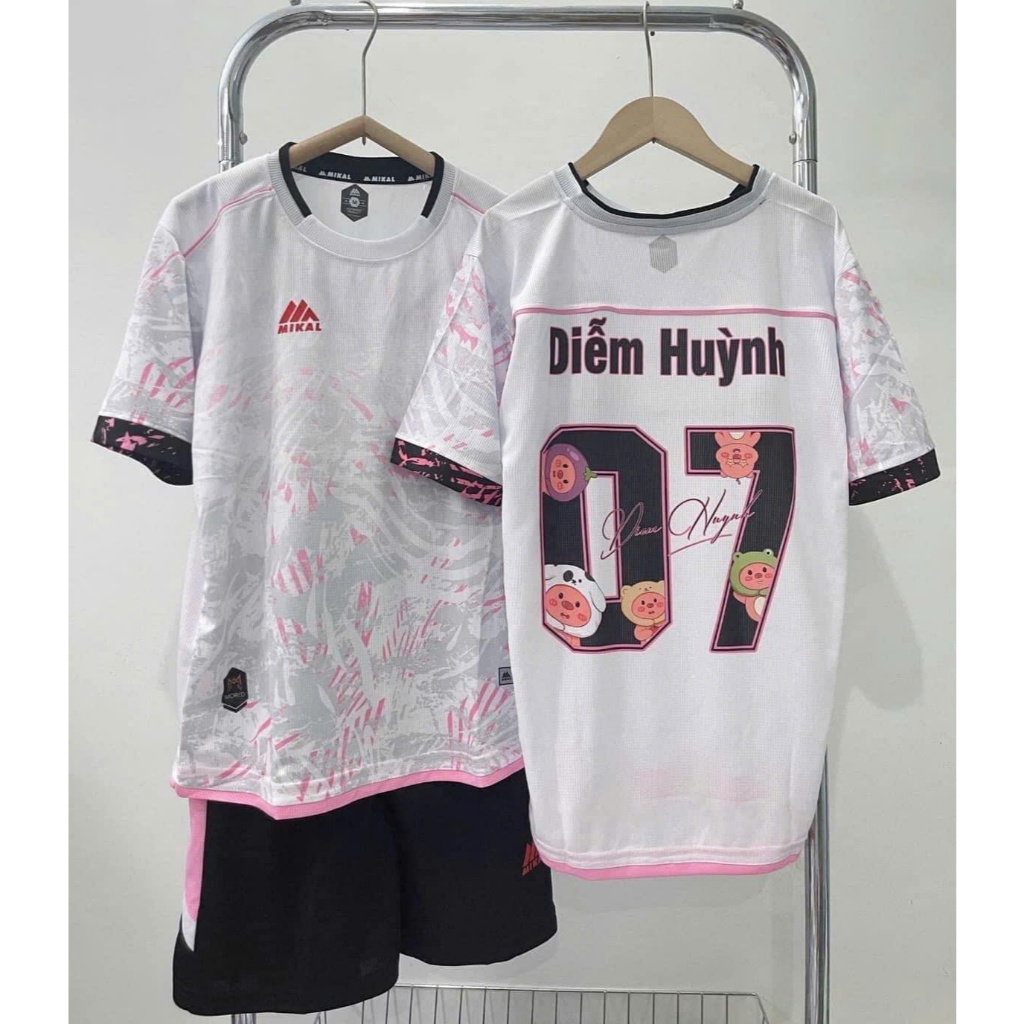 Mikal Football Shirt Pink with Black Collar - Children's Football ...