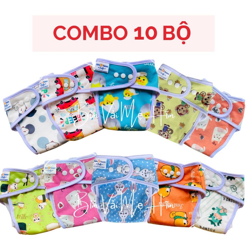 Combo 10 SETS OF anti-diaper washable cloth diapers, for newborn babies ...