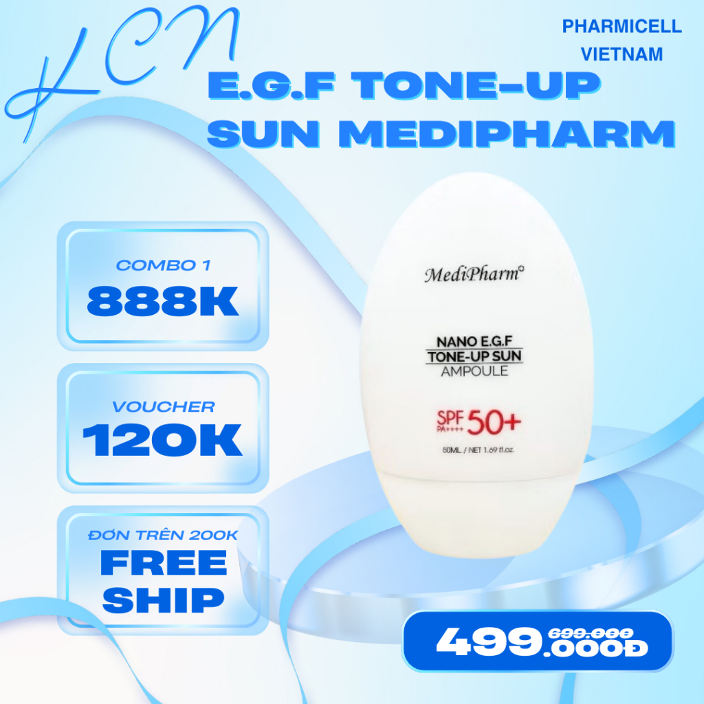 Nano E.G.F Tone-up Sun MediPharm Sunscreen | Shopee Malaysia