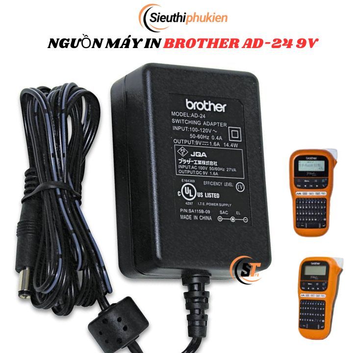 Original Brother PT-E110 PT-E110VP 9V label printer power cord | Shopee ...