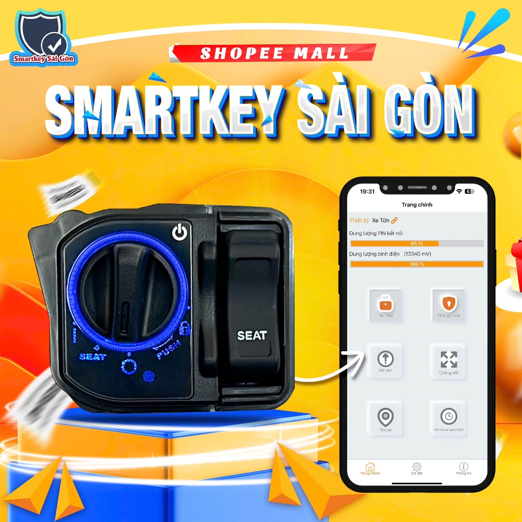 Smartkey Humanized Connection for AIRBLADE, WINNER X, CLICK,VARIO,PCX ...