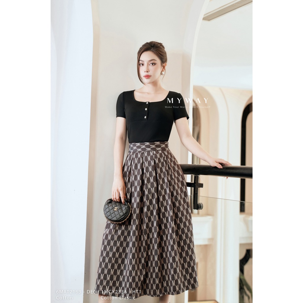 Women's LOGO MY WAY Elegant Pleated Skirt 1MCX2336 HT1 | Shopee Malaysia