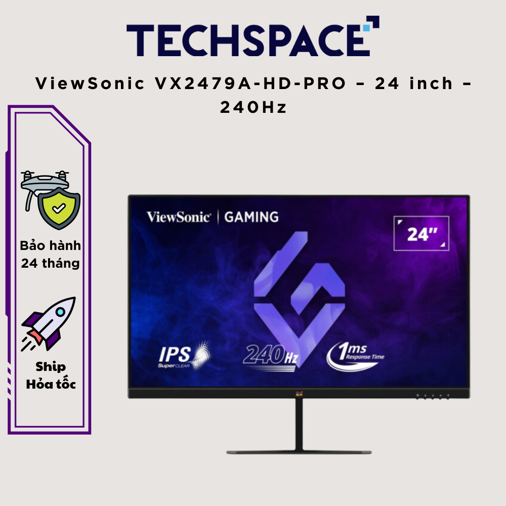Viewsonic VX2479A HD Pro Gaming Monitor 24inch 240hz Computer Monitor - TechSpace | Shopee Malaysia