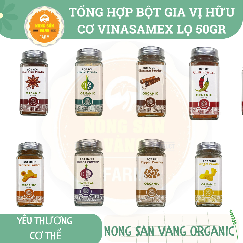 VINASAMEX ORGANIC SPICE POWDER (TURN POWDER/ GINGER POWDER/ RECOVERY ...