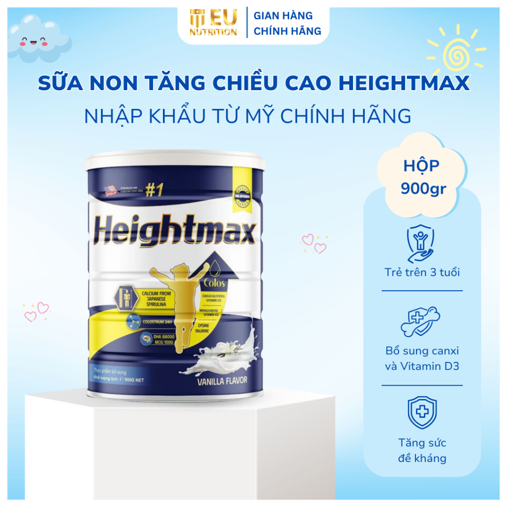 Heightmax height increasing milk 900g for children 3-24 years old with ...