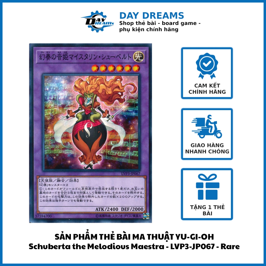 Genuine YUGIOH CARD: Schubberta the Melodious Maestra - LVP3-JP067 - Common | Shopee Malaysia