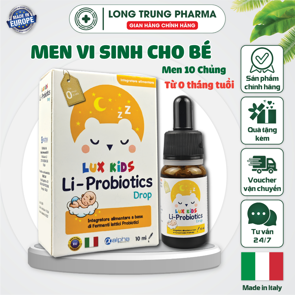 Lux KIDS LI-PROBIOTICS PROBIOTICS 10 strains Supplement beneficial ...