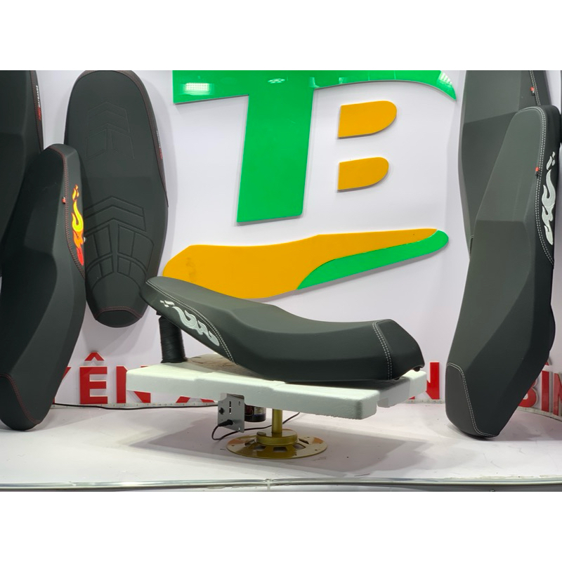 Exciter 2010 saddle, Ex10 saddle with 2 layers of fire embroidered with ...