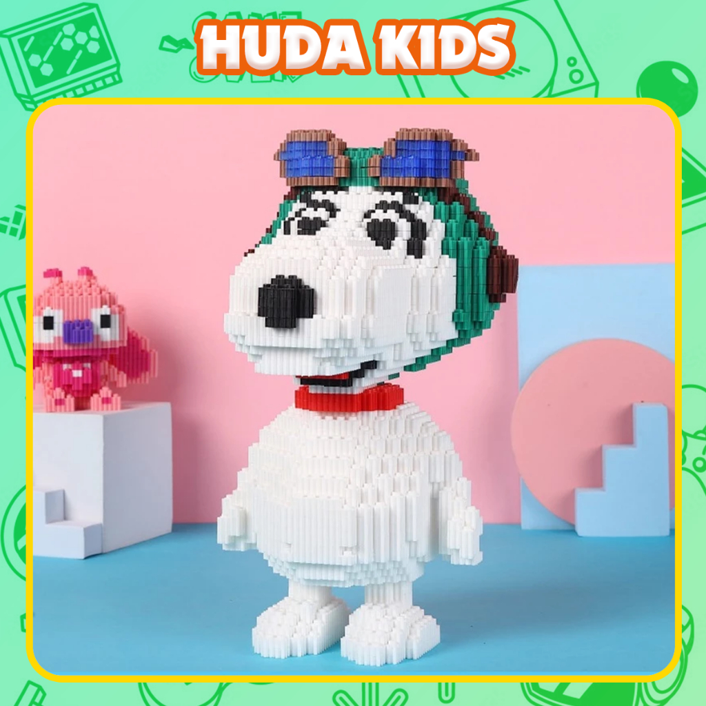 Big size Snoopy model assembled with HUDA KID anime character. | Shopee ...
