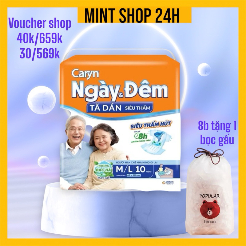 Caryn day and night diapers size M/L 10 for the elderly, postpartum ...