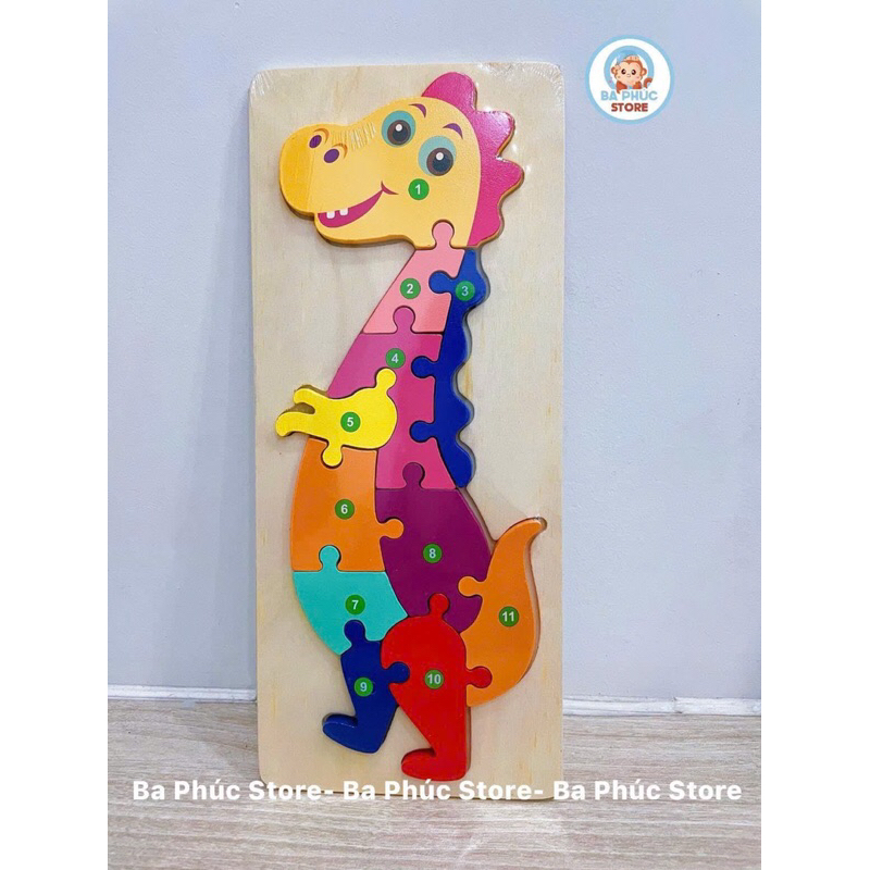 Wooden Toys Jigsaw Puzzles Wooden Puzzles Connecting 10 numbers 3D ...