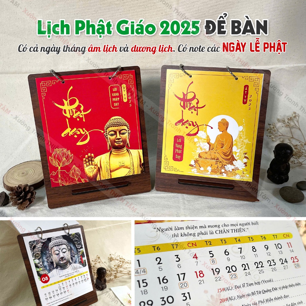 [INVENTORY Liquidation] 2025 Buddhist calendar for desk (also lunar ...