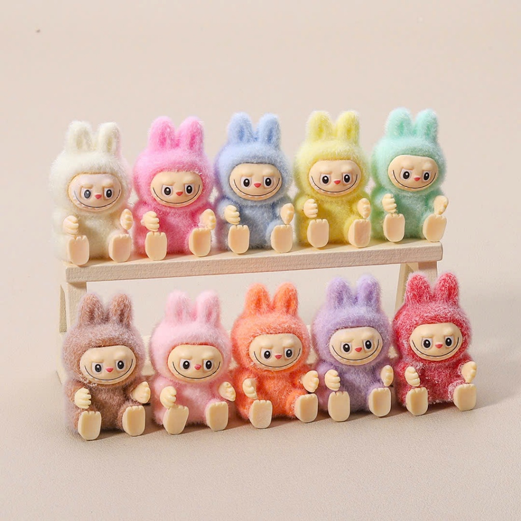 Combo of 5 sitting labubu blind bags, labubu decorative model size 4x2 ...