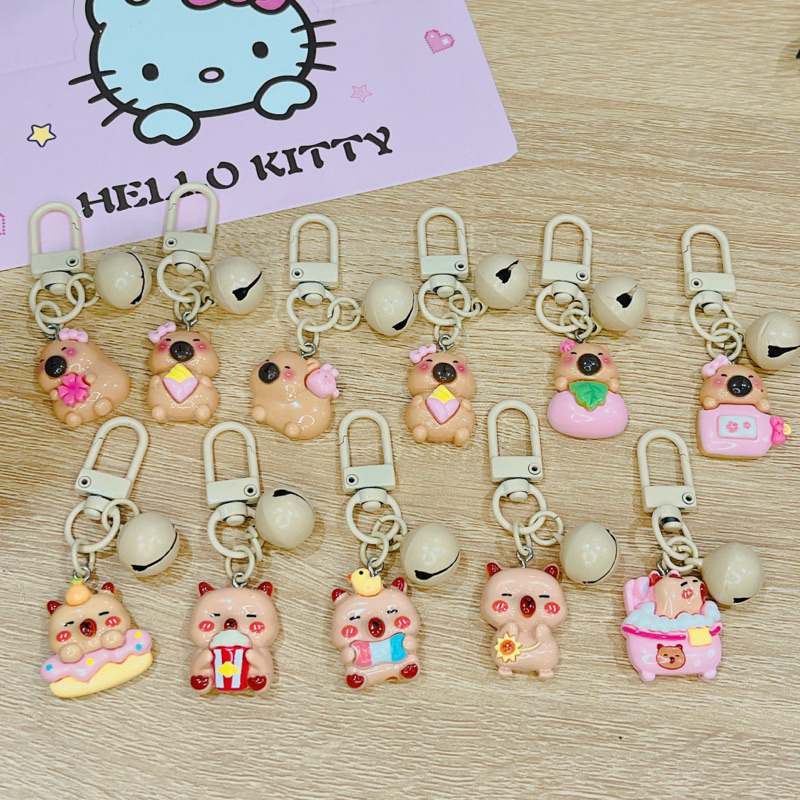 [capybara Collection] capybara shrimp claw keychain with super cute ...