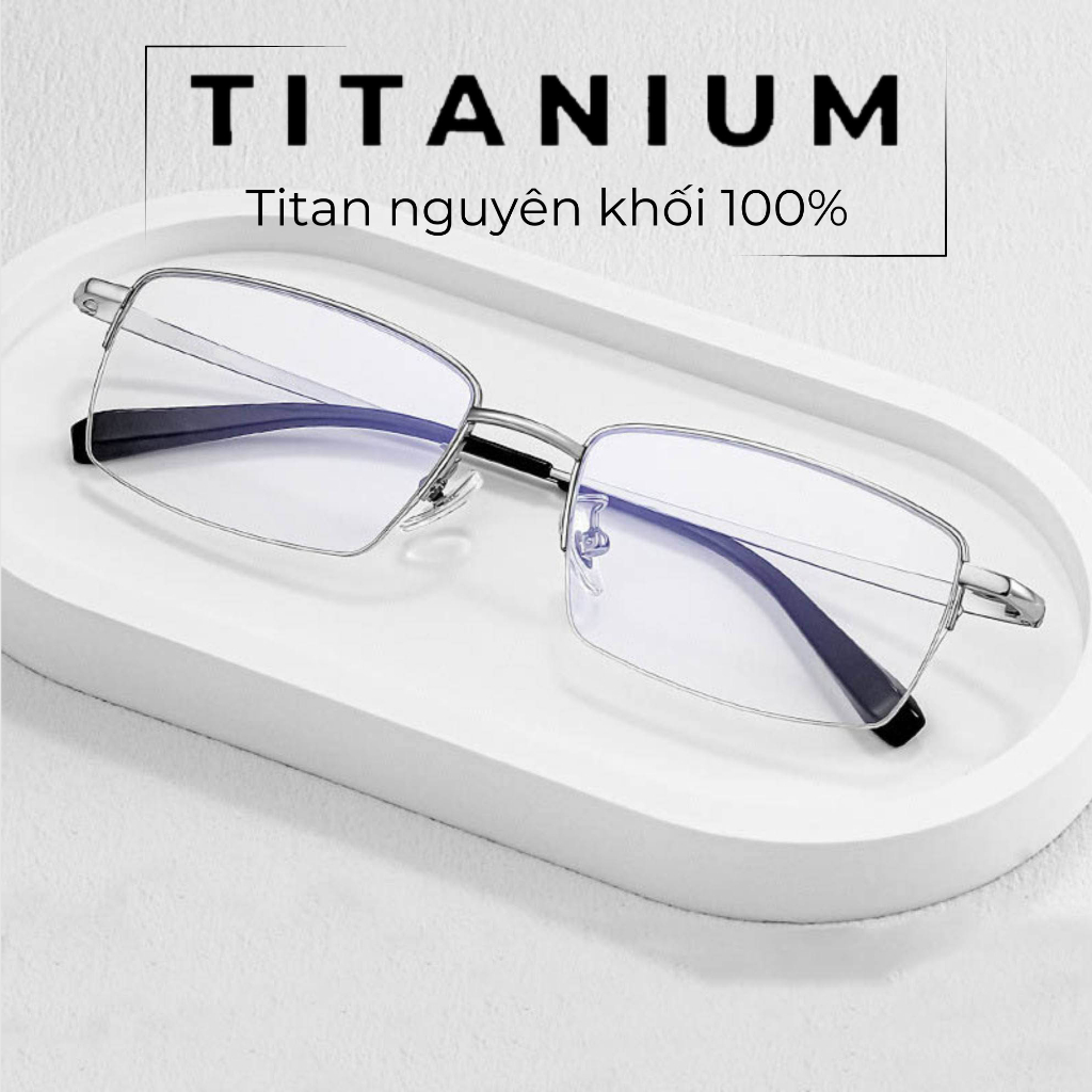 [Titanium] Classic Men's Titanium Eyeglass Frames High-quality half ...