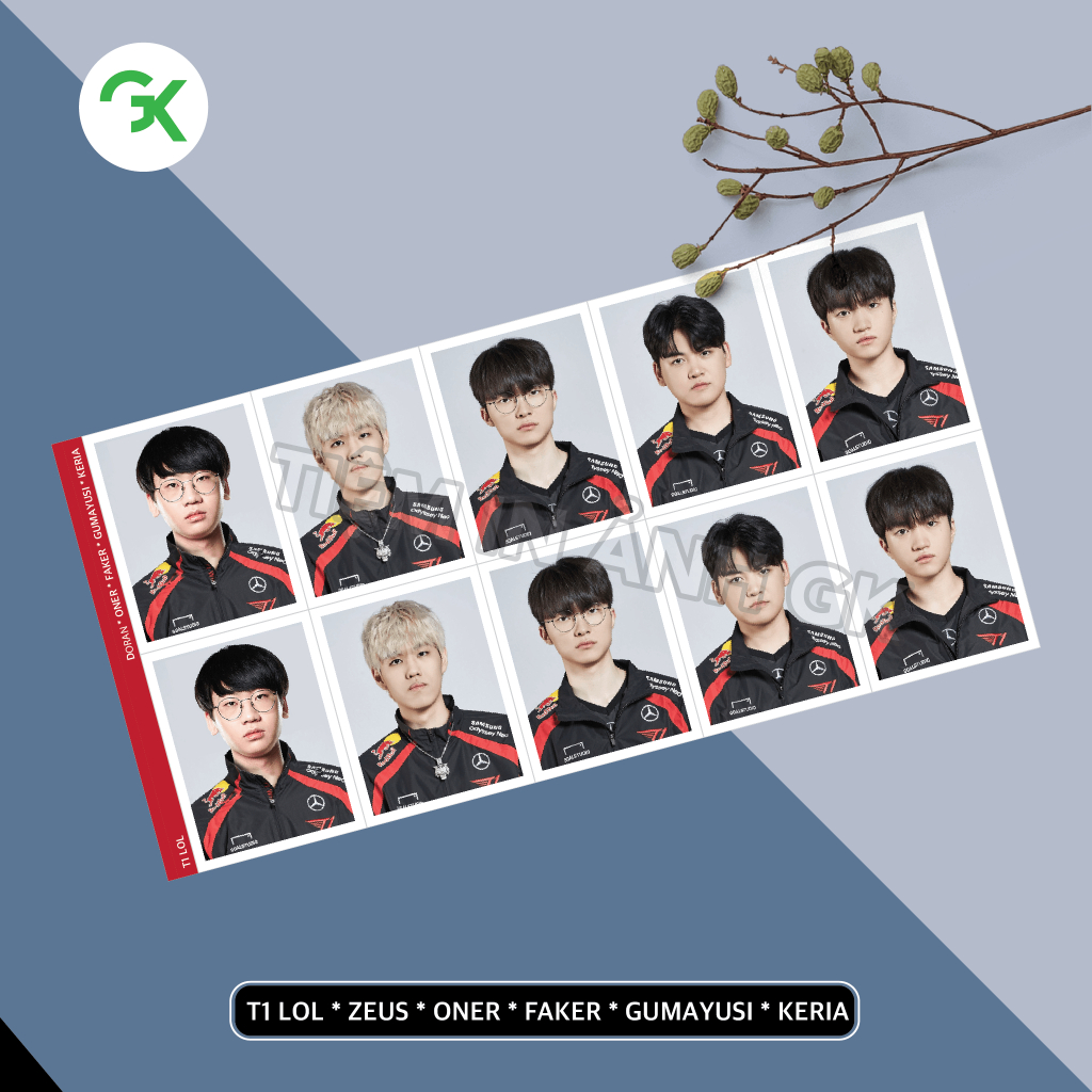 Photo ID 3x4 Esports T1 LOL League of Legends - Doran - Oner - Faker - Gumayusi - Keria | Shopee ...
