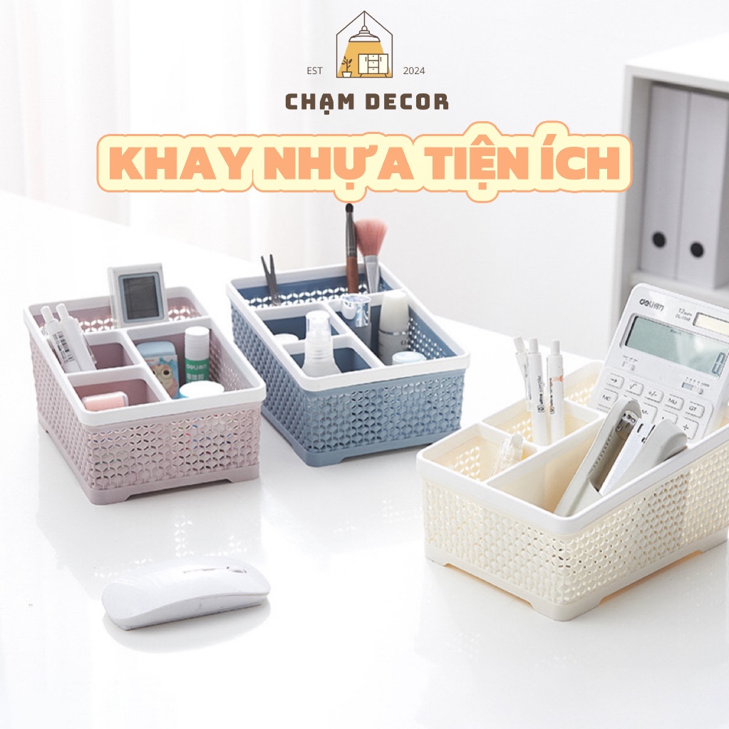 Viet Nhat 4-compartment Plastic Utility Tray, 4-compartment Desk Tray ...