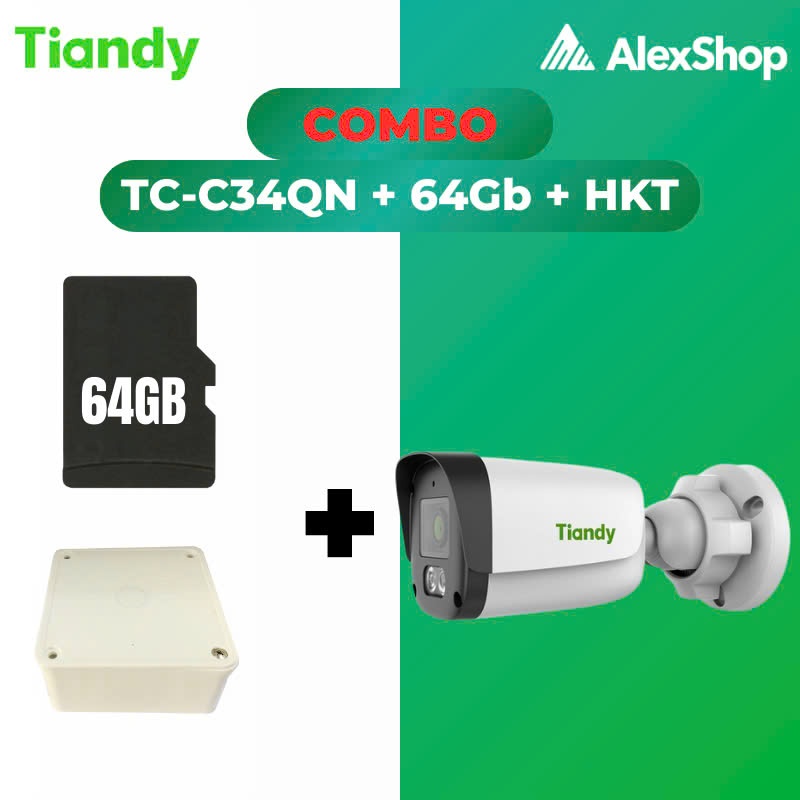[COMBO] Tiandy TC-C34QN 4MP Camera + 64GB Card + Technical Box | Shopee ...