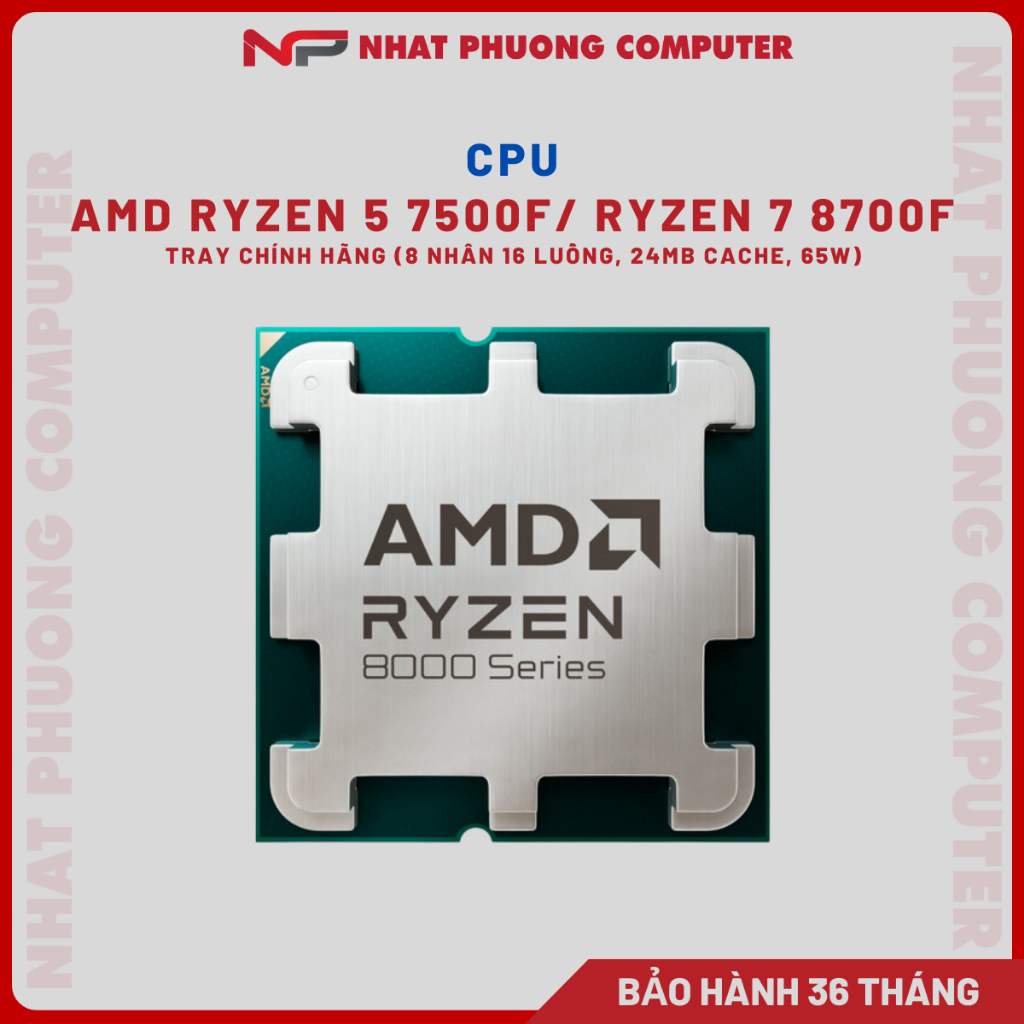 Processor - GENUINE AMD Ryzen 5 7500F/ Ryzen 7 8700F TRAY CPU (8 Cores ... Processor - GENUINE AMD Ryzen 5 7500F/ Ryzen 7 8700F TRAY CPU (8 Cores ...
