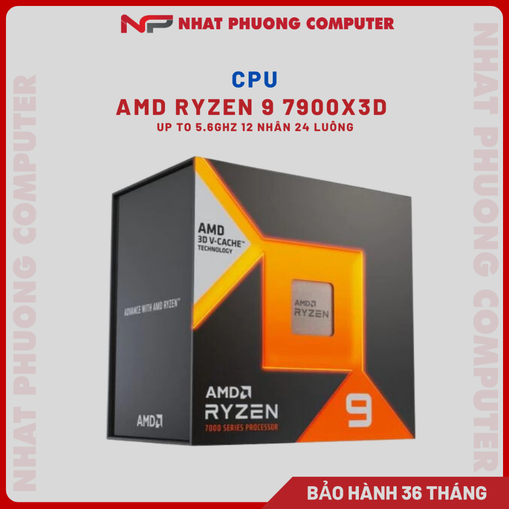 Processor - AMD Ryzen 9 7900x3d CPU up to 5.6Ghz 12 cores 24 threads ...