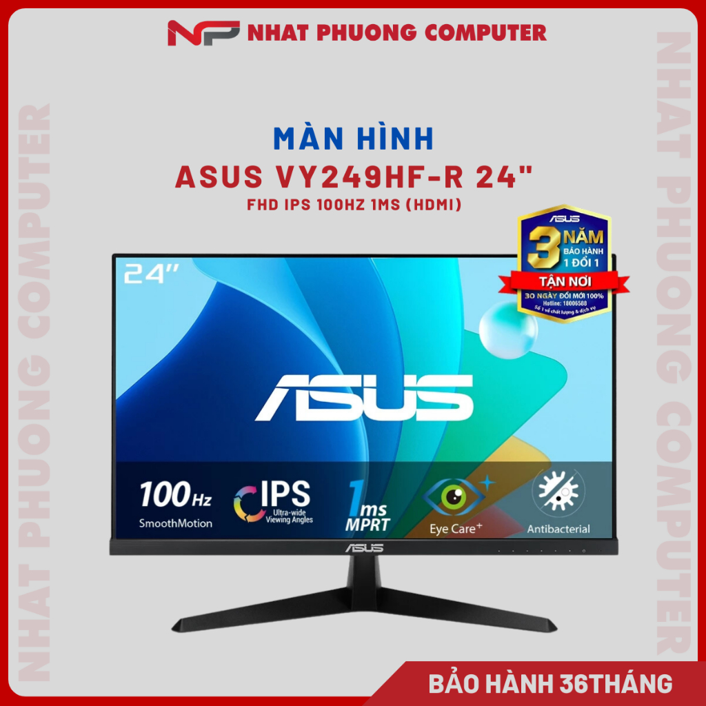 Asus VY249HF-R 24"-22 Gaming Monitor" FHD IPS 100Hz 1ms (HDMI ...