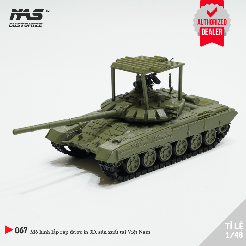 [NAS] Russian tank model T-72 B3M extended 1/48, Military model of ...