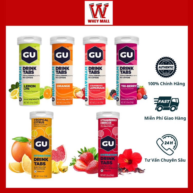 Energy Hydration Drink Tabs effervescent tablets - Tube of 12 tablets ...