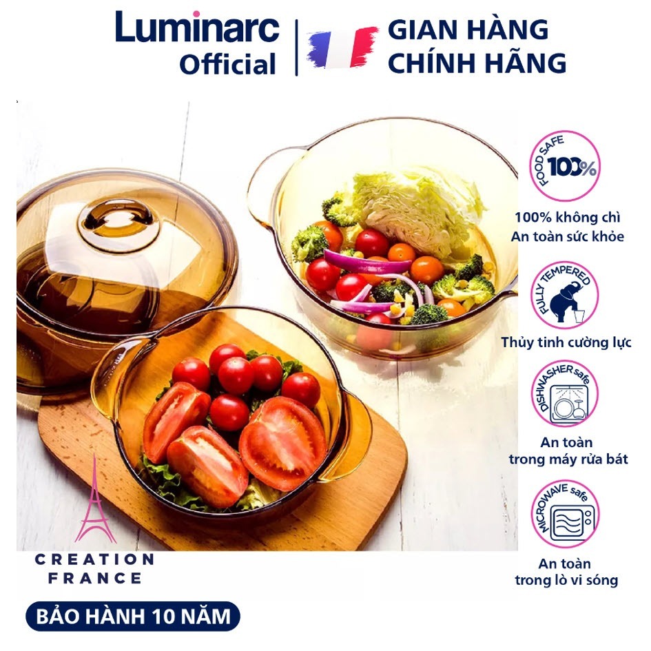 Luminarc 1L glass pot (for induction cooker) - Genuine France | Shopee ...