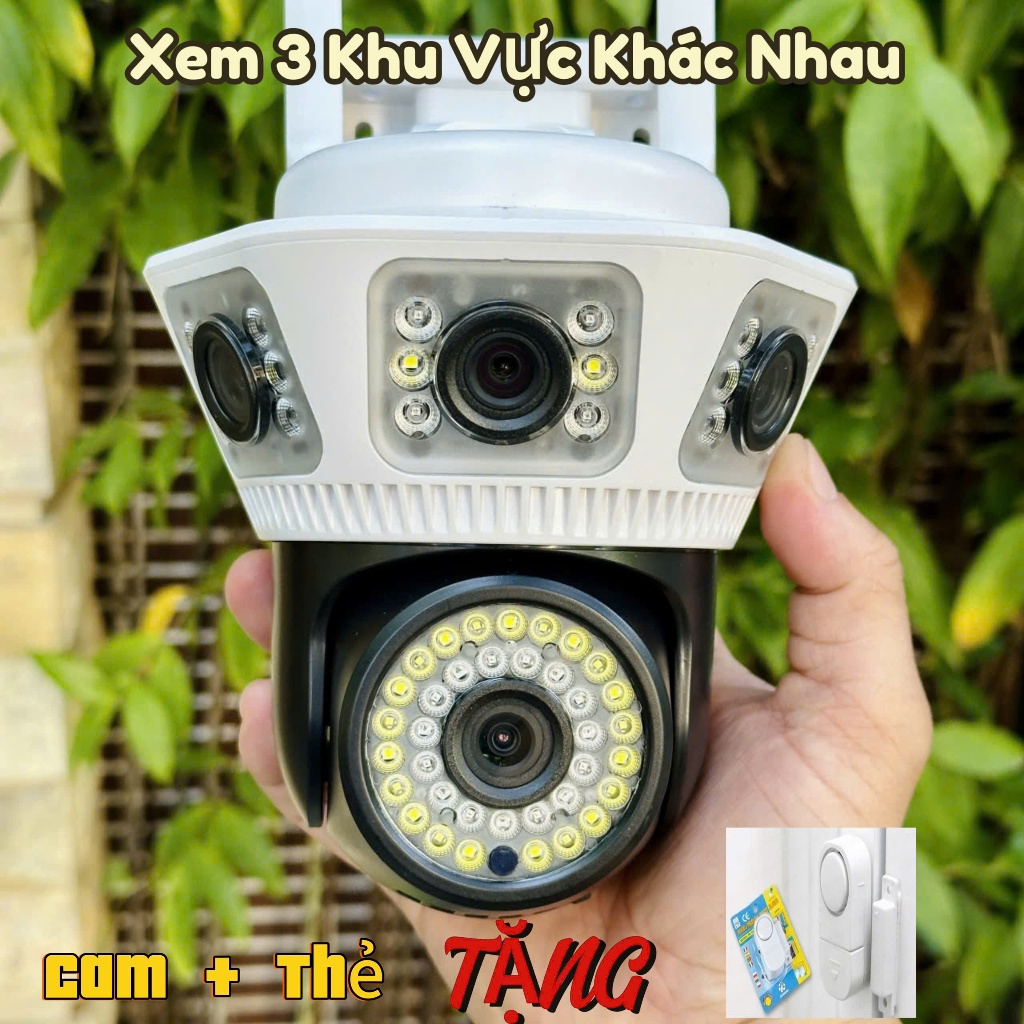 (GIVE Cam+Card ALARM)Yoosee Wifi Camera 4 Eyes View 3 Areas 12MP Logo ...
