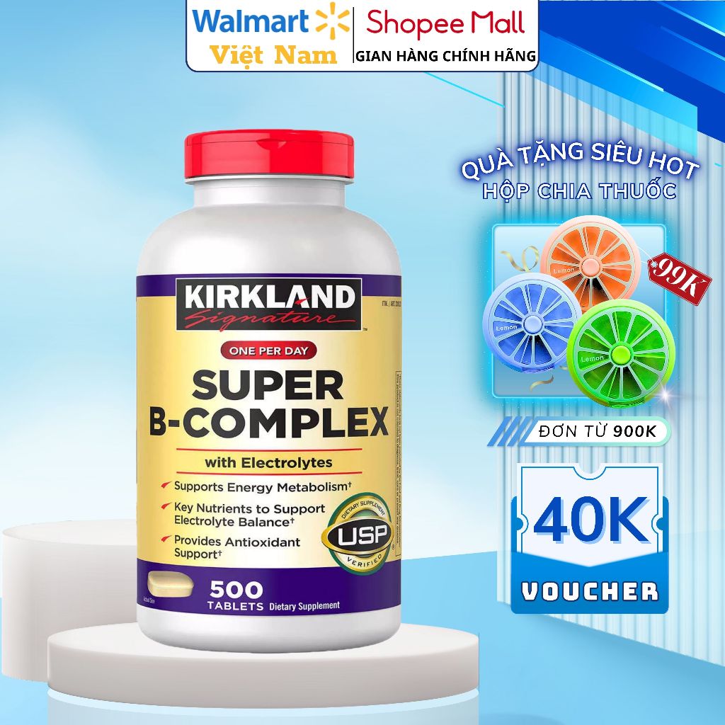 Vitamin B Complex Super B-Complex Kirkland Signature 500 tablets ...