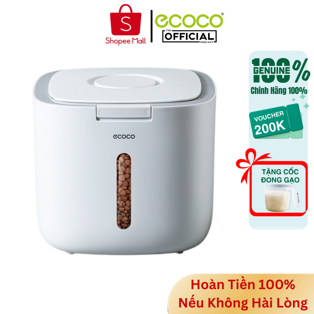 Ecoco Premium Rice Container, Rice Container with Silicone Edge ...