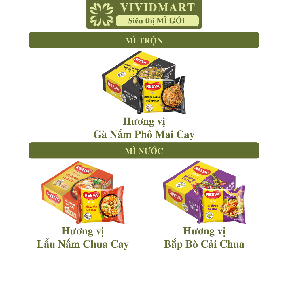 [30 Pack BOX]- UNIBEN - Reeva Noodles 3 flavors: Spicy and Sour ...