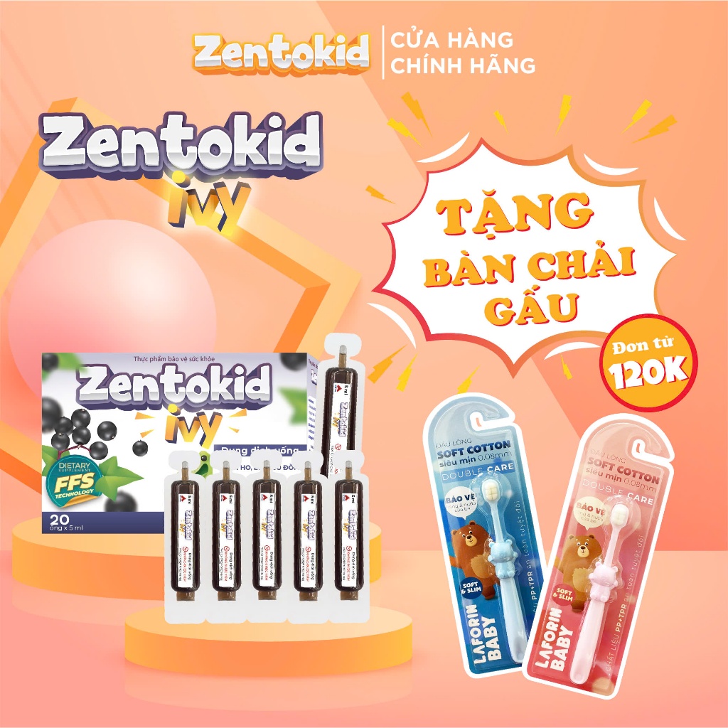 Zentokid IVY herbal cough syrup helps children relieve cough, phlegm ...