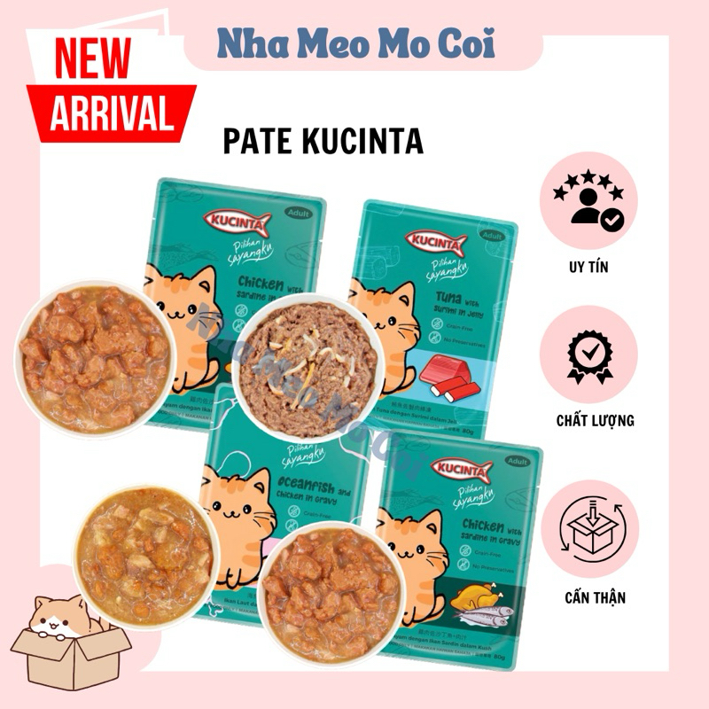 Pate package of Kucinta 80gr nutrition for cats of all ages | Shopee ...
