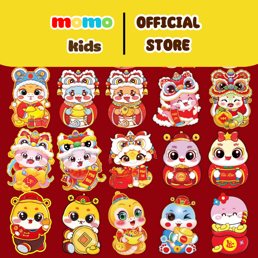 Combo of 50 cartoon chibi red envelopes Beautiful new model 2025 MOMO ...
