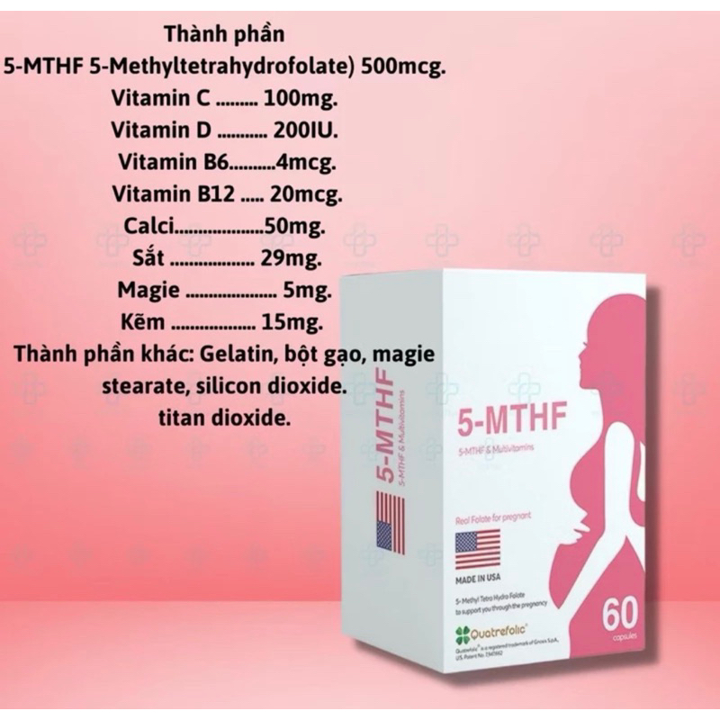 (genuine Product) 5- MTHF Box of 60v folic acid supplement 5mthf ...