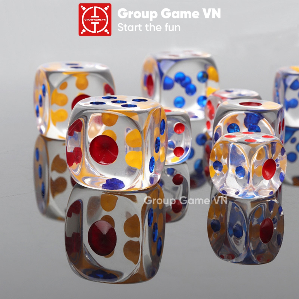 Transparent dice made of high quality plastic, highly aesthetic acrylic ...