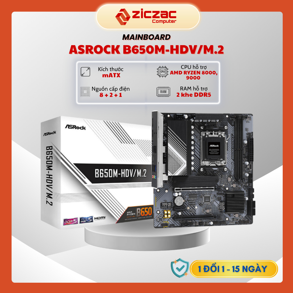 Genuine ASRock B650M-HDV/M.2 Mainboard - | Shopee Malaysia