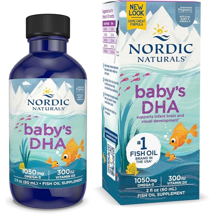 Nordic Naturals Baby’s DHA With Vitamin D3 1050mg 60ml DHA, Omega-3 ...