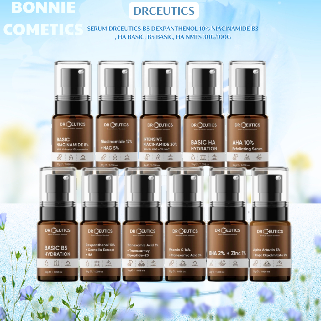 Serum DrCeutics B5 Dexpanthenol 10% Niacinamide B3, HA Basic, B5 Basic, HA NMFs 30g/100g ...