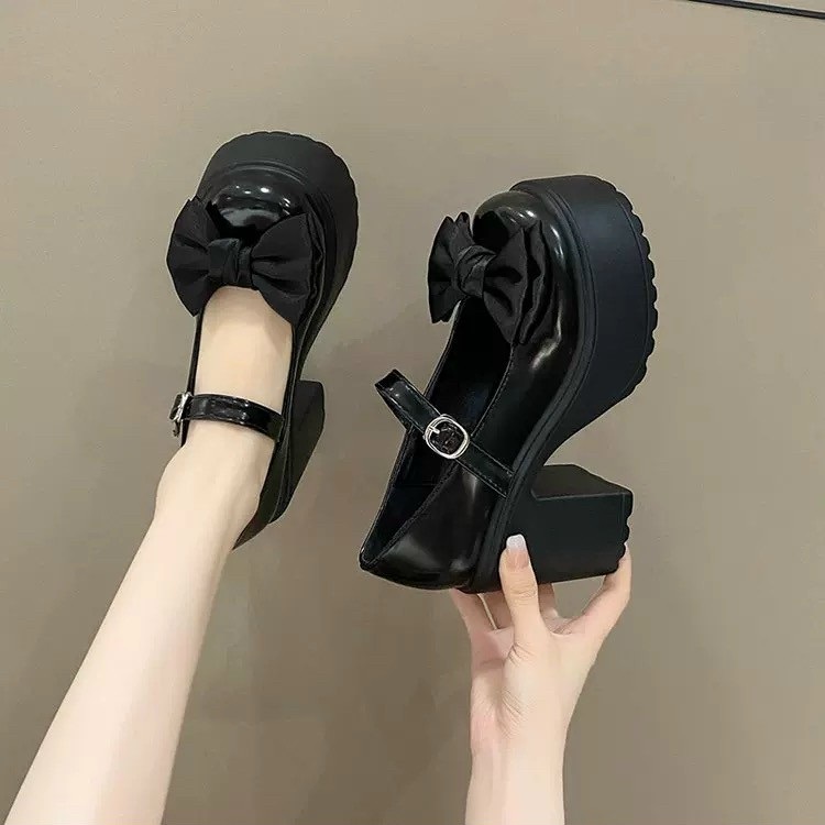 Back 1 size - 9p thick-soled round-toe doll shoes, lolita shoes with ...