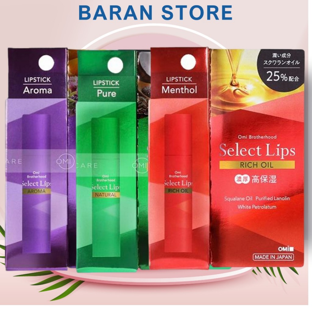 Omi Brotherhood Select Lips 4g Omi Select Lip Balm Soft, smooth, plump Lips Baran Shop | Shopee ...