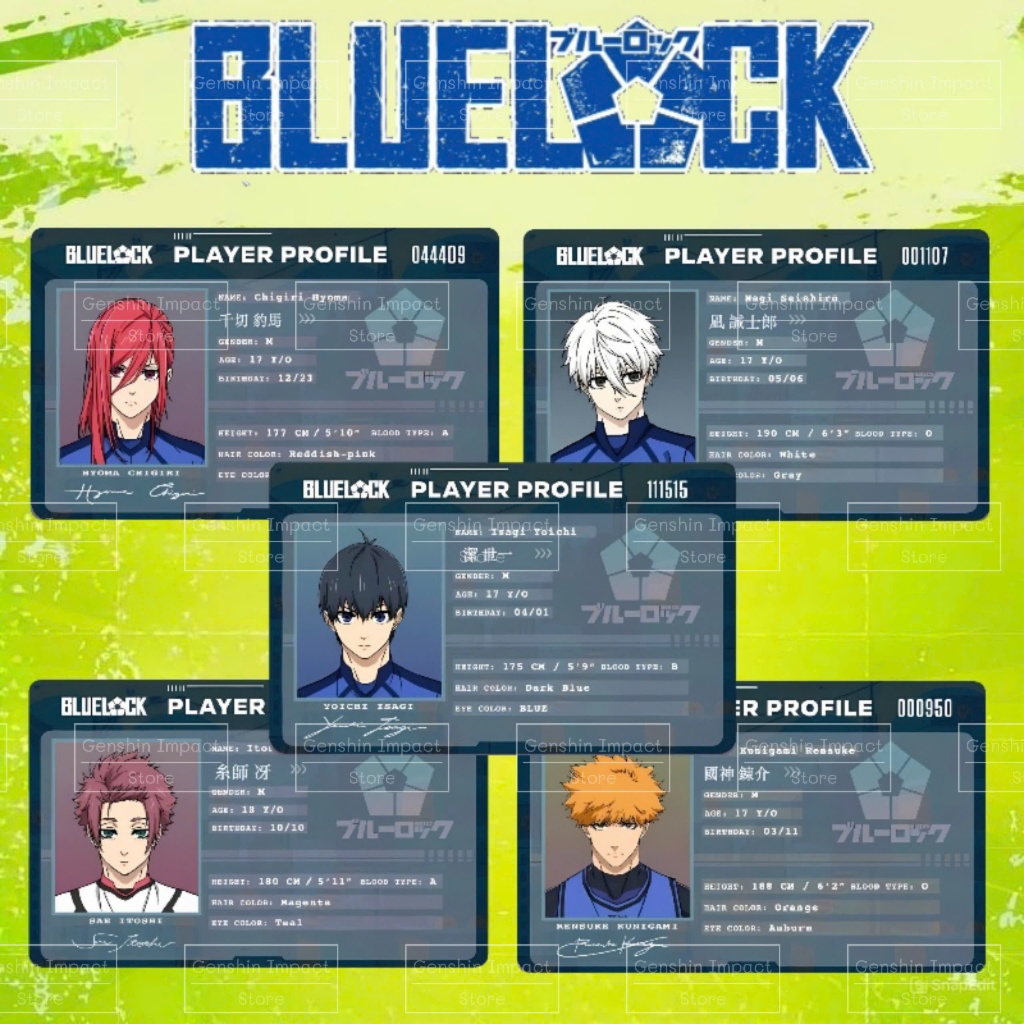 Blue Lock character card ID photo | Shopee Malaysia