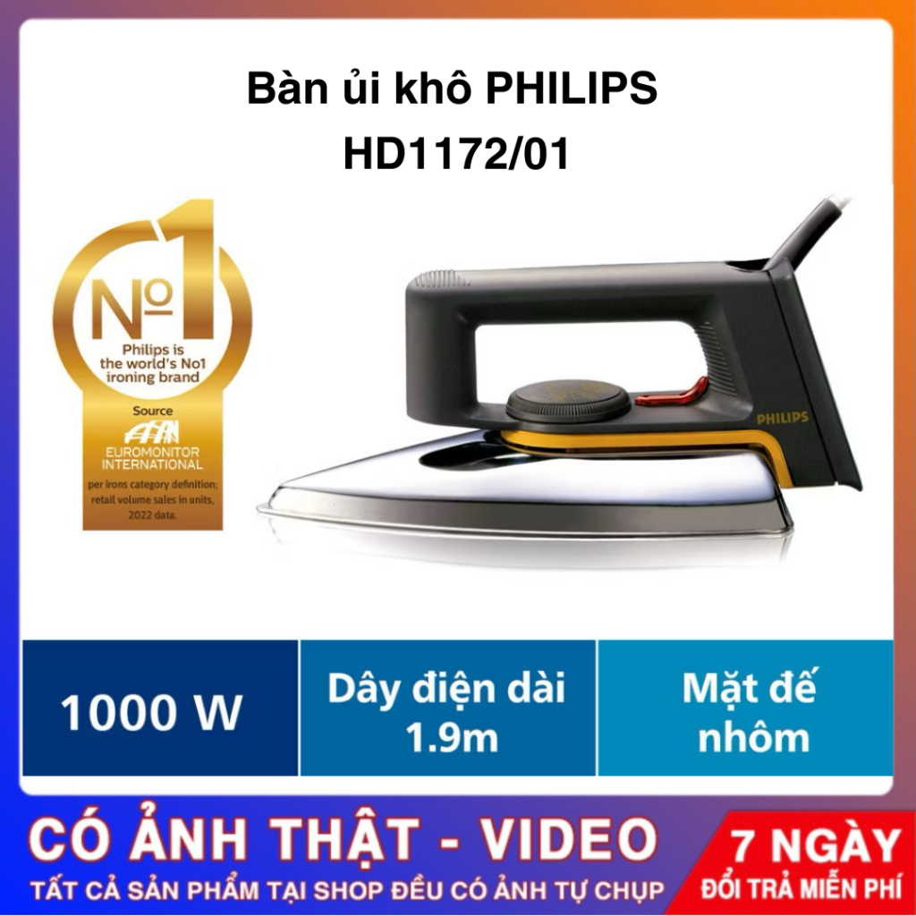 Philips HD1172/01 Dry Iron, Genuine Product | Shopee Malaysia