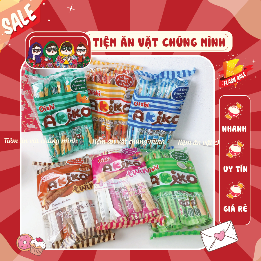 Akiko Oishi Snack Sticks of all flavors, pack of 20 sticks/8g, Akiko ...