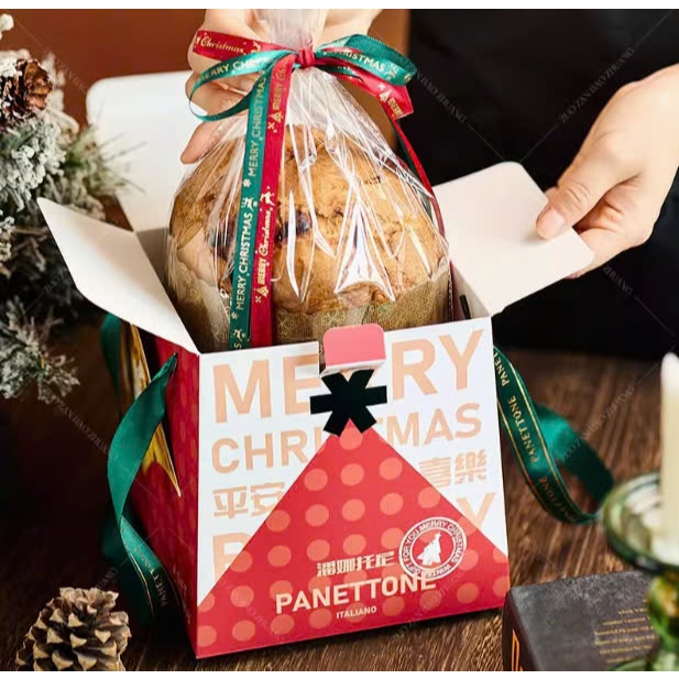 Panettone cake box with handle pan cake box panetton paneton panetone ...