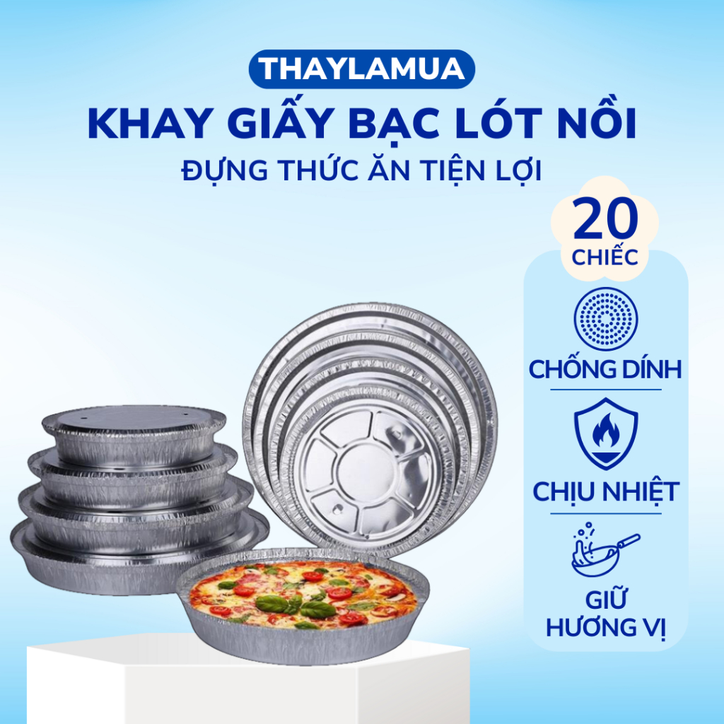 Set of 20 effective non-stick foil food trays, good heat resistance ...